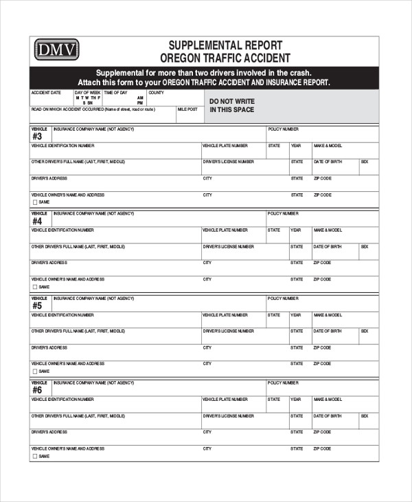 FREE 9+ Sample DMV Accident Report Forms in PDF | MS Word | Pages | Google Docs