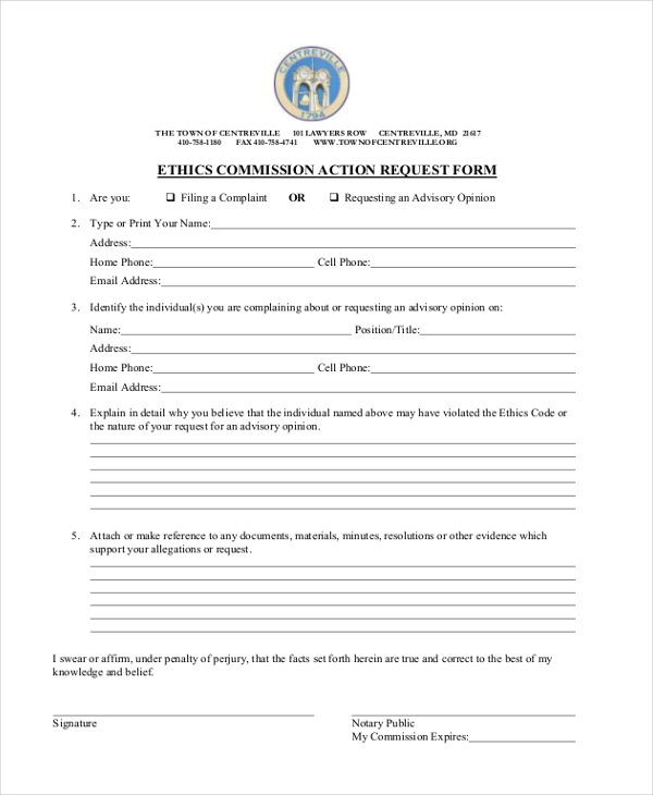 FREE 11+ Sample Action Request Forms in PDF | MS Word