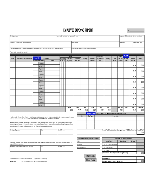 FREE 11+ Sample Expense Reports in Excel | PDF | MS Word