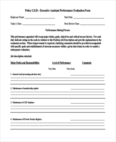 FREE 7+ Sample Performance Evaluation Examples in PDF | MS Word