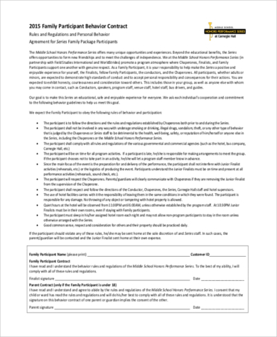 FREE 8+Sample Behavior Contracts in MS Word | PDF