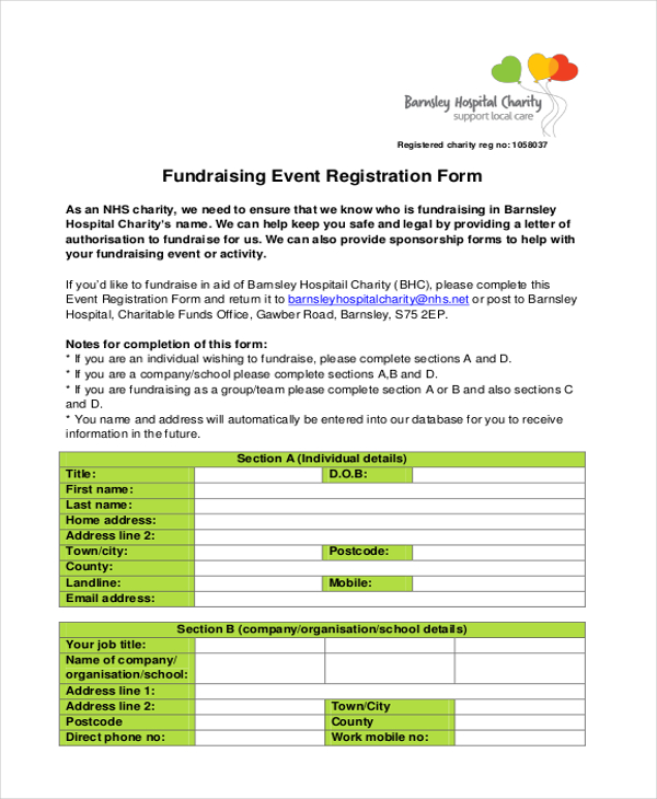 FREE 11+ Sample Event Registration Forms in PDF | MS Word | Excel