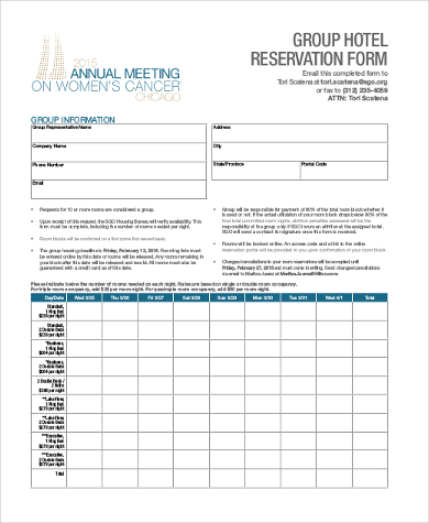 FREE 14+ Hotel Reservation Form Sample PDF, MS Word, Google Docs, Excel