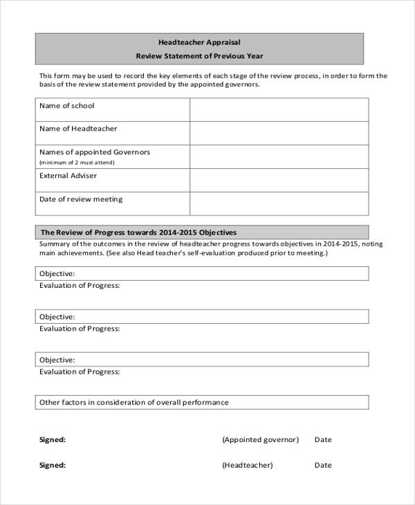 FREE 13+ Teacher Appraisal Form Samples, PDF, MS Word, Google Docs