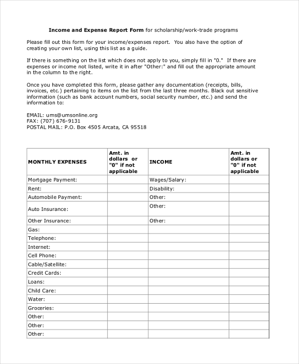FREE 11+ Sample Expense Reports in Excel | PDF | MS Word