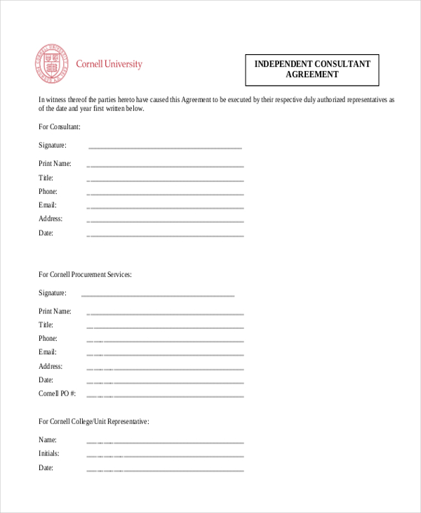 FREE 8+ Sample Consulting Agreement Forms in PDF | MS Word
