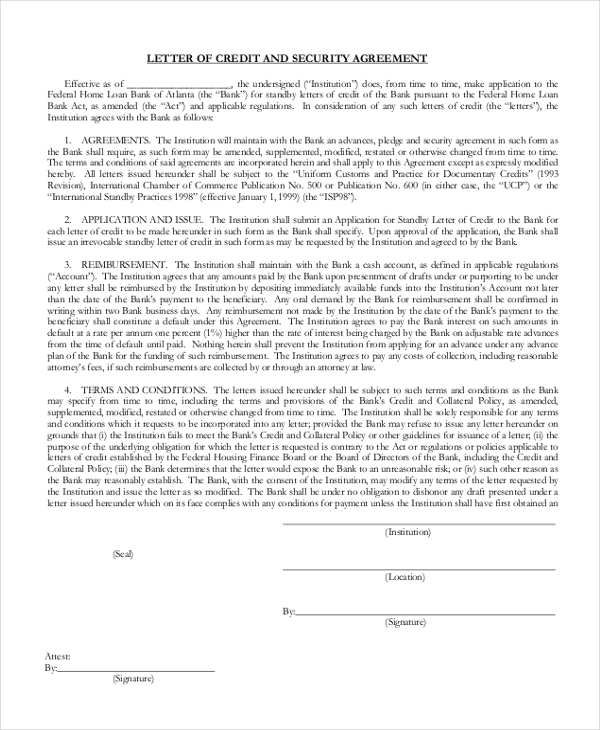 FREE 7+ Sample Security Agreement Forms in PDF | MS Word