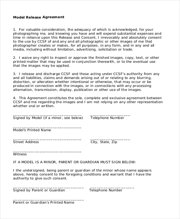 FREE 10+ Sample Model Release forms in MS Word | PDF