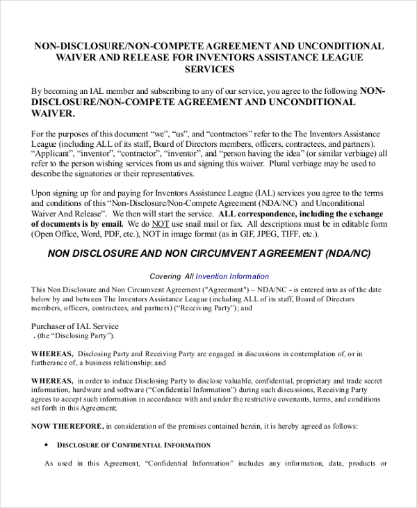 FREE 8+ Sample Non-Disclosure Agreement Forms in PDF | MS Word