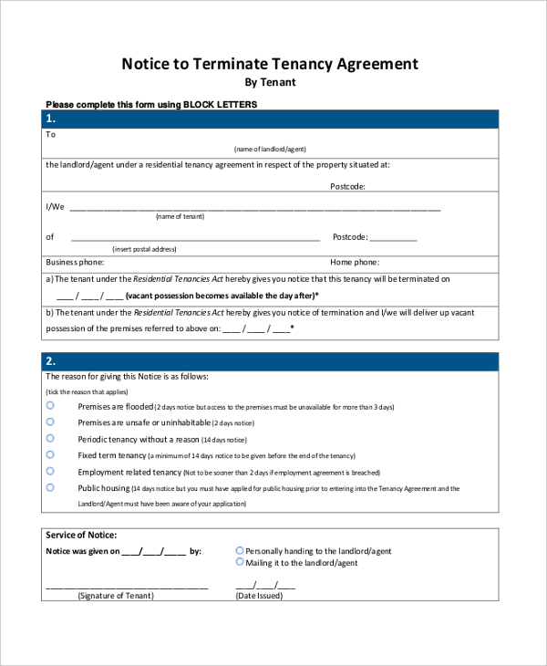 FREE 14+ Tenancy Agreement Form Samples, PDF, MS Word, Google Docs