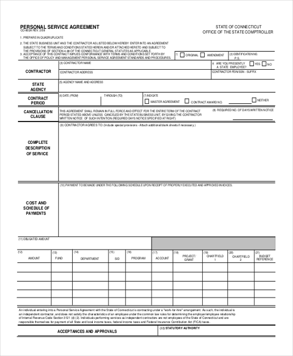FREE 9+ Sample Personal Agreement Forms in PDF | MS Word