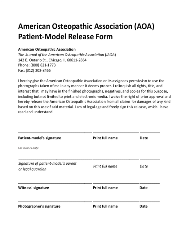 FREE 10+ Sample Model Release forms in MS Word | PDF