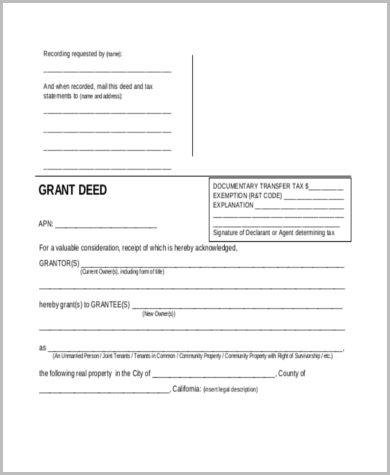 FREE 13+ Deed Transfer Form Samples, PDF, MS Word, Google Docs, Excel