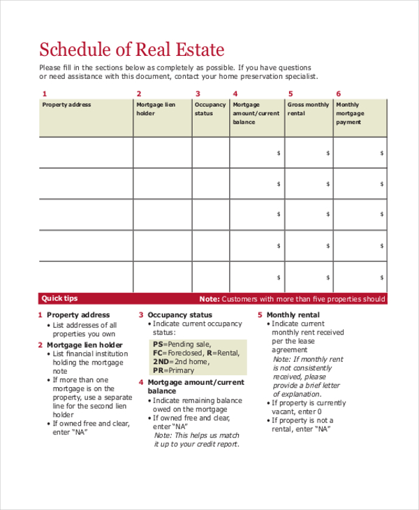 FREE 11+ Sample Real Estate Forms in PDF | MS Word