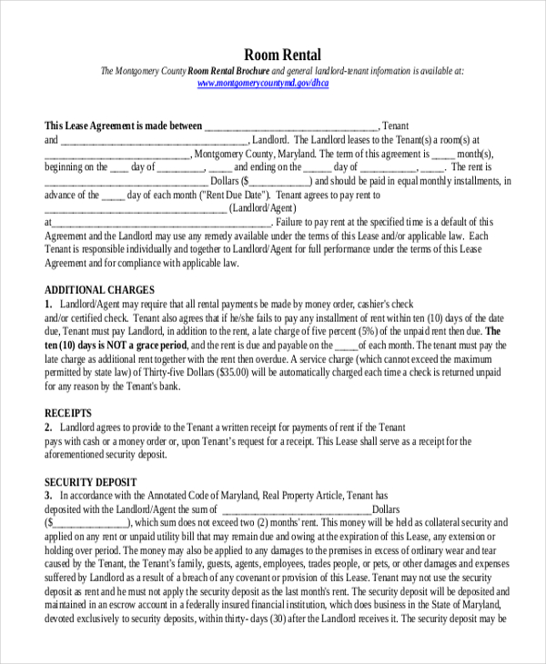 FREE 9+ Rental Agreement Form Samples in PDF | MS Word