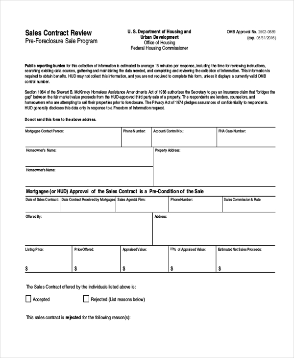 FREE 9+ Sample Sales Contract Forms in PDF | MS Word