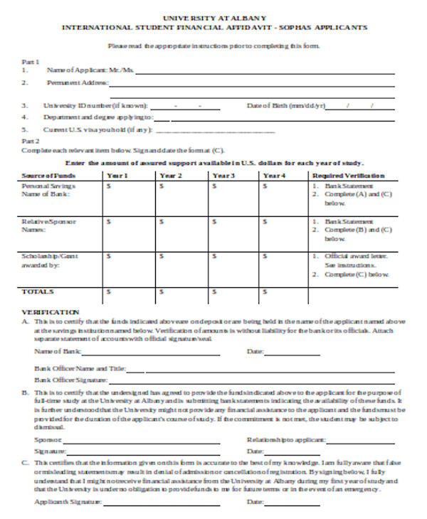 FREE 14+ Financial Affidavit Form Samples, PDF, MS Word, Google Docs