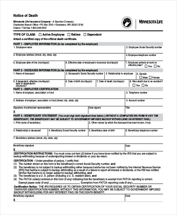 FREE 16+ Sample Social Security Forms in PDF | MS Word