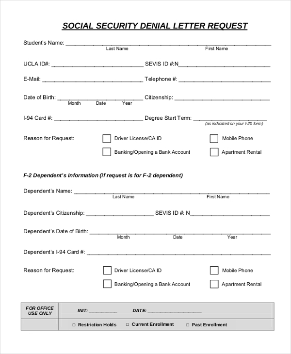 FREE 16+ Sample Social Security Forms in PDF | MS Word