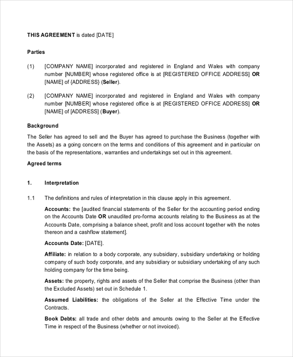 FREE 7+ Sample Stock Purchase Agreement Forms in PDF | MS Word