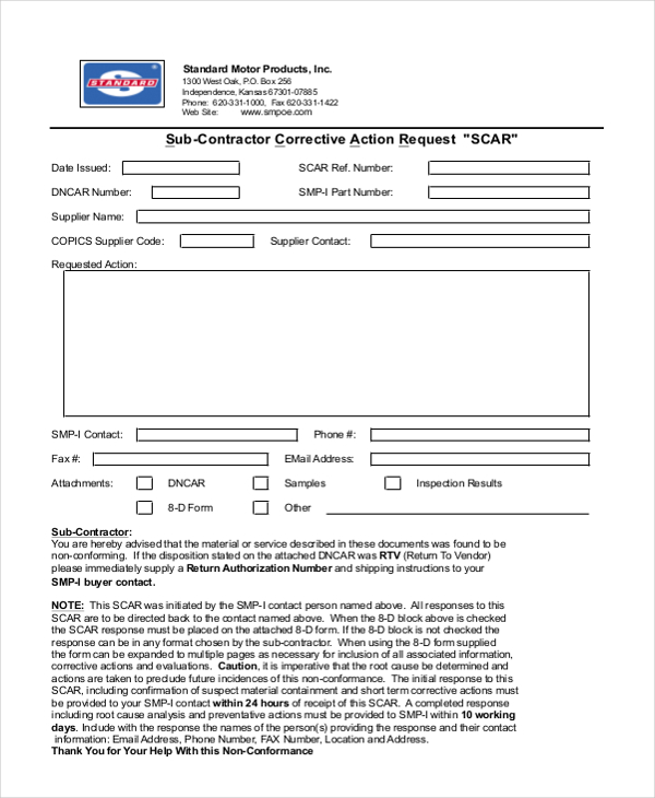 FREE 11+ Sample Action Request Forms in PDF | MS Word
