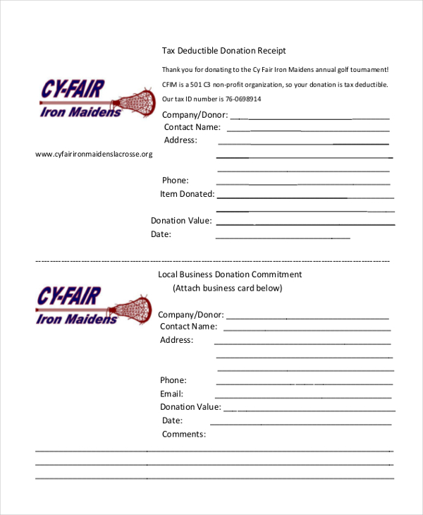 FREE 8+ Sample Donation Receipt Forms in PDF | Excel