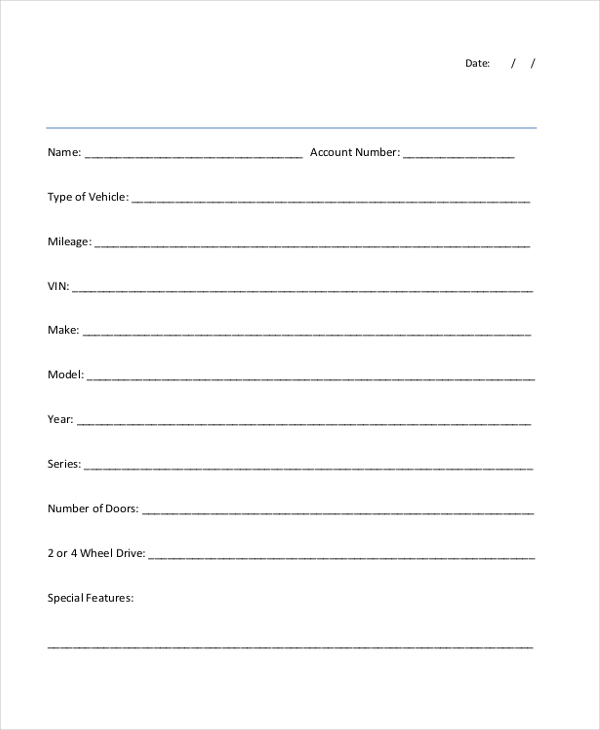 FREE 8+ Sample Car Appraisal Forms in PDF | MS Word