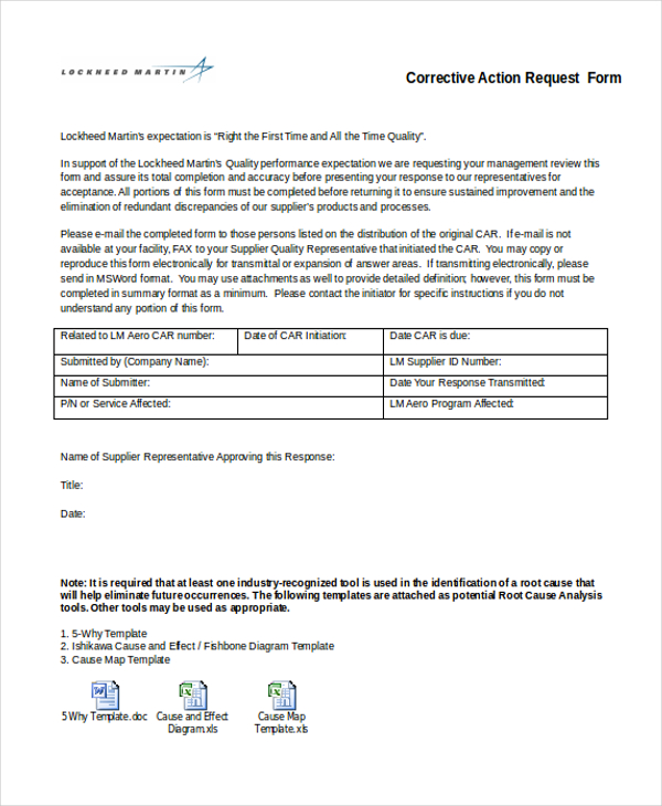 FREE 11+ Sample Action Request Forms in PDF | MS Word