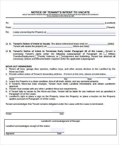 FREE 10+ 30-Day Notice to Move Out Samples, PDF, MS Word, Google Docs