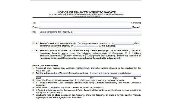 30 Day Move Notice Letter Database Letter Template Collection