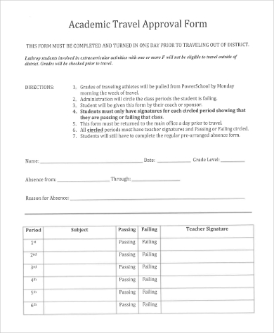 FREE 11+ Sample Travel Approval Forms in PDF | Excel | MS Word