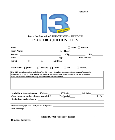 FREE 9+ Sample Actor Release Forms in PDF | MS Word
