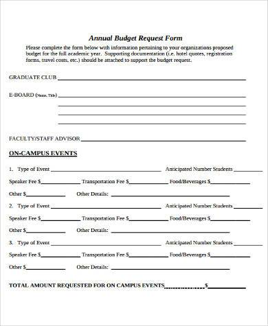 FREE 9+ Sample Annual Budget Forms in PDF | MS Word | Excel