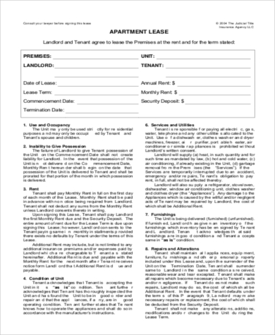 FREE 8+ Lease Form Samples in PDF | MS Word