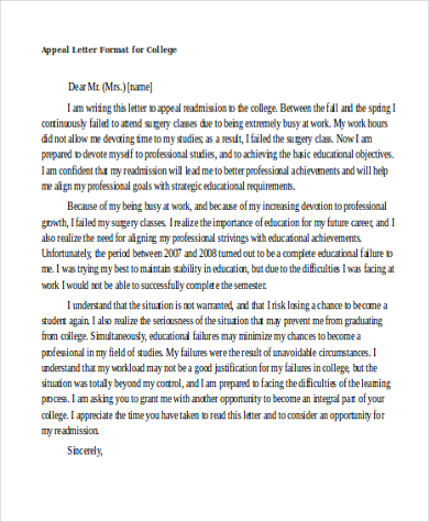 FREE 13+ Appeal Letter Samples, PDF, MS Word, Google Docs