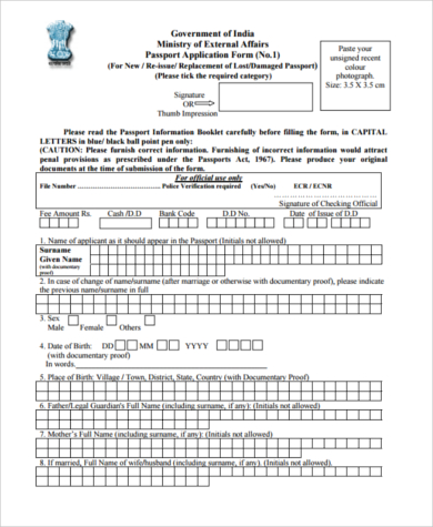 FREE 11+ Lost Passport Form Samples, PDF, MS Word, Google Docs