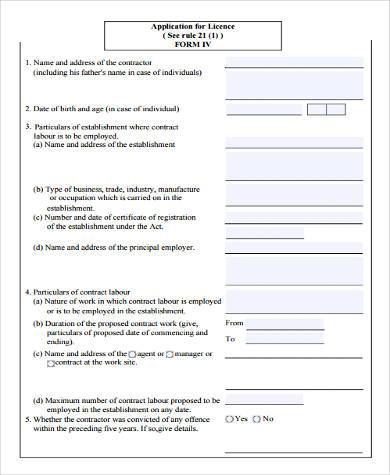 FREE 8+ Contract Labor Form Samples, PDF, MS Word, Google Docs