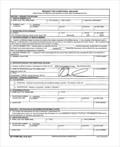 FREE 9+ Sample Conditional Release Forms in PDF | MS Word