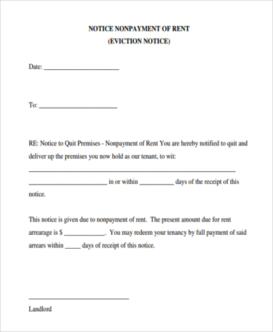 FREE 7+ Sample Eviction Notices in PDF | MS Word