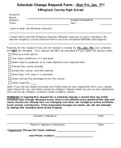 FREE 10+ Sample Blank Schedule Forms in PDF | MS Word | Excel