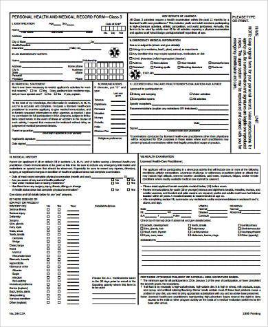FREE 8+ Sample Boy Scout Physical Forms in PDF | MS Word