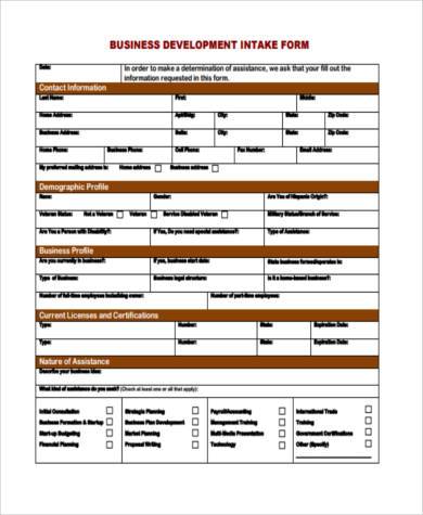 FREE 9+ Sample Business Development Forms in PDF | MS Word