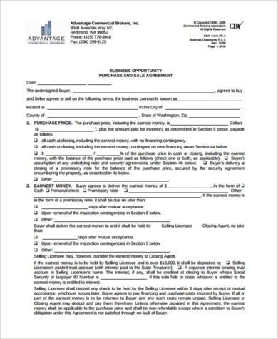 FREE 8+ Sample Business Sale Forms in PDF | MS Word