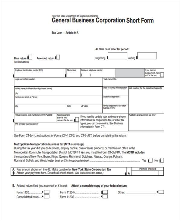 FREE 9 Sample Business Short Forms In PDF MS Word Excel