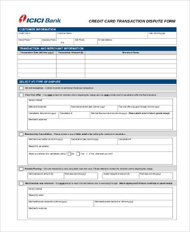 FREE 9+ Sample Credit Dispute Forms in PDF | MS Word