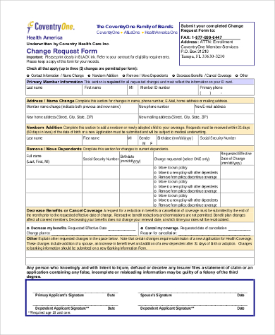 FREE 8+ Sample Change Request Forms in PDF | MS Word