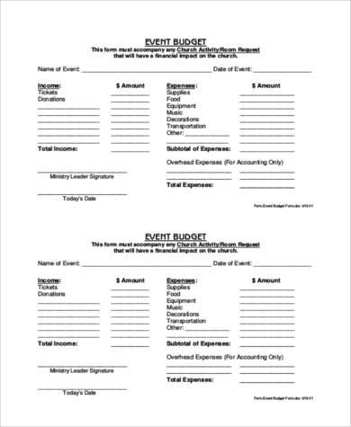 FREE 13+ Event Budget Form Samples, PDF, MS Word, Google Docs, Excel