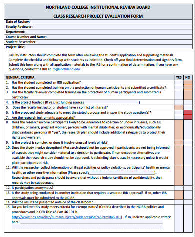 FREE 9+ Sample Class Evaluation Forms in PDF | MS Word | Excel