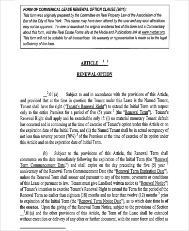 FREE 9+ Sample Lease Extension Agreement Forms in PDF | MS Word
