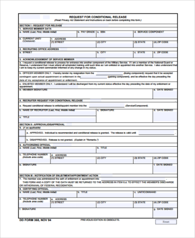 FREE 9+ Sample Conditional Release Forms in PDF | MS Word